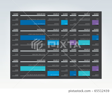 Table, schedule, tab, planner, infographic...-插圖素材 [65512439] - PIXTA圖庫