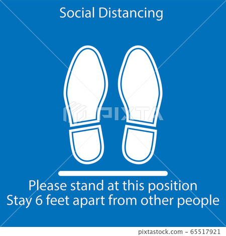 Foot Symbol Marking the standing position - Stock Illustration ...