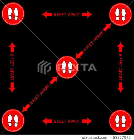 Foot Symbol Marking the standing position - Stock Illustration ...