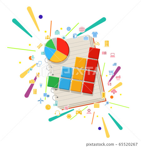 graph, data, notebook - Stock Illustration [65520267] - PIXTA