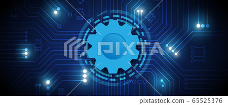 Gear circuit technology background - Stock Illustration [65525376] - PIXTA