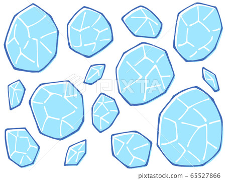 Hand drawn illustration of crushed ice - Stock Illustration [65527866 ...