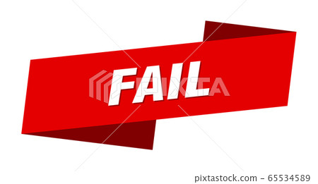 fail banner template. fail ribbon label sign - Stock Illustration ...