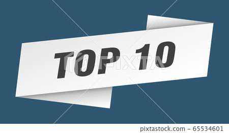 top 10 banner template. top 10 ribbon label sign - Stock Illustration ...