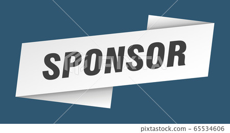 sponsor banner template. sponsor ribbon label sign - Stock Illustration ...