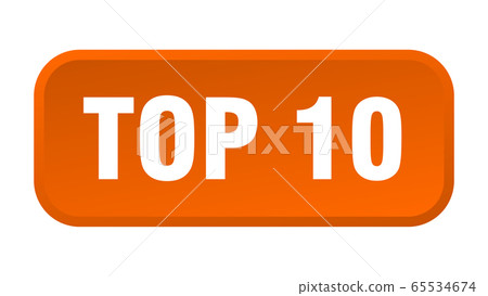 top 10 button. top 10 square 3d push button - Stock Illustration ...