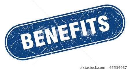 benefits sign. benefits grunge blue stamp. Label - Stock Illustration ...
