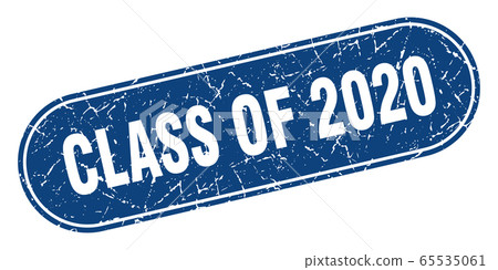 class of 2020 sign. class of 2020 grunge blue - Stock Illustration ...