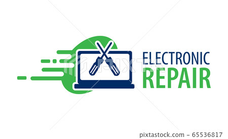 Vector logo of the electronics repair service - Stock Illustration ...