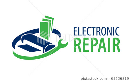 Vector logo of the electronics repair service - Stock Illustration ...