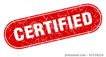 certified sign. certified grunge red stamp. Label - Stock Illustration ...