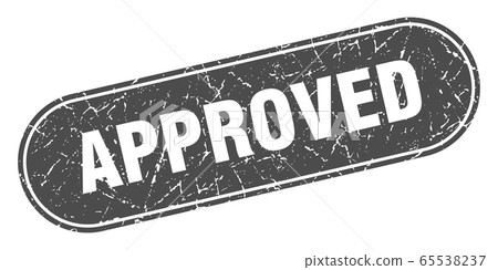 approved sign. approved grunge black stamp. Label - Stock Illustration ...