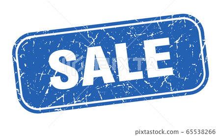 sale stamp. sale square grungy blue sign. - Stock Illustration ...