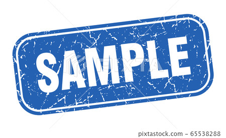 sample stamp. sample square grungy blue sign. - Stock Illustration ...