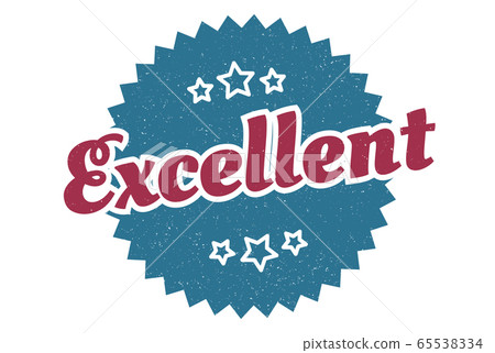 excellent sign. excellent round vintage retro - Stock Illustration ...