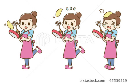 Cooking failure mom (whole body ver) - Stock Illustration [65539319 ...