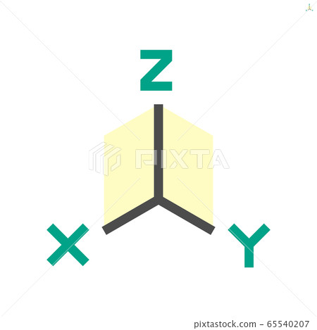 xyz axis for graph statistics display vector icon - Stock Illustration ...