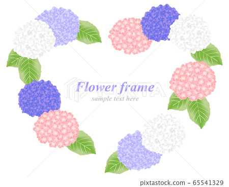 Hydrangea hydrangea frame illustration - Stock Illustration [65541329 ...