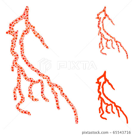 Humpy Lightning Icon Collage - Stock Illustration [65543716] - PIXTA