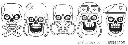 Military Skull Emblem, Rider And Insignia, Icon - Stock Illustration ...