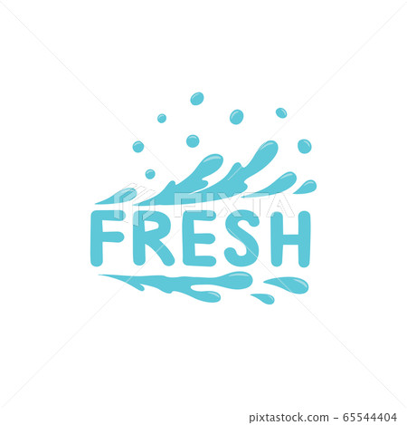 Fresh icon. Blue spray, water splash, drop.... - Stock Illustration ...