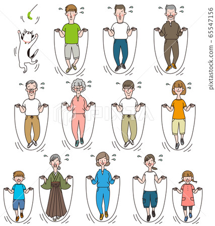 People skipping rope - Stock Illustration [65547156] - PIXTA
