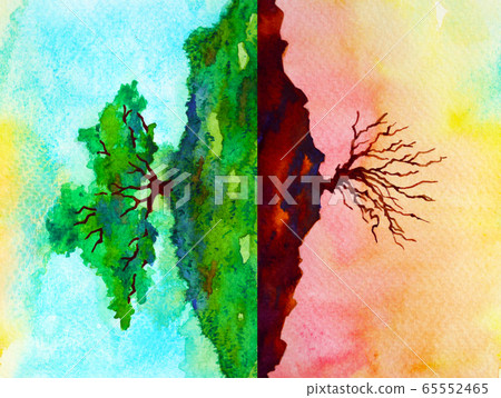 global warming climate change abstract art - Stock Illustration ...