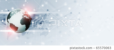 global technology communication banner - Stock Illustration [65570063 ...