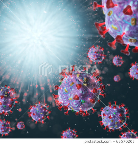 3d render of pathogenic virus organism or... - Stock Illustration ...