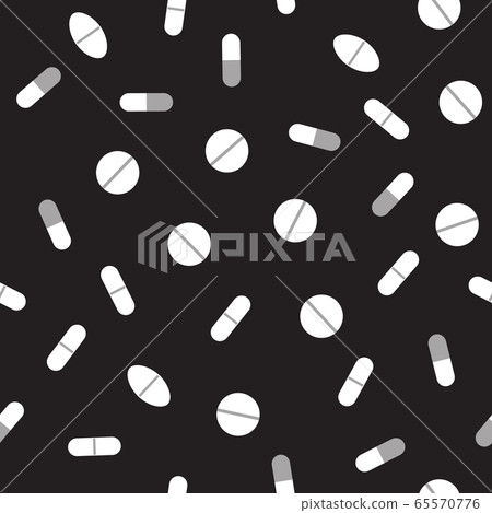 Gray drug pattern. Seamless vector background-插圖素材 [65570776] - PIXTA圖庫