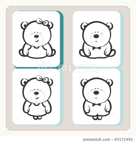Bear teddy bear character design - Stock Illustration [65572493] - PIXTA