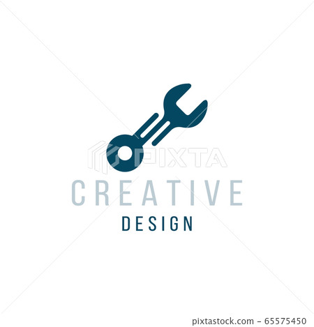 Wrench creative logo design. Customization,... - Stock Illustration ...