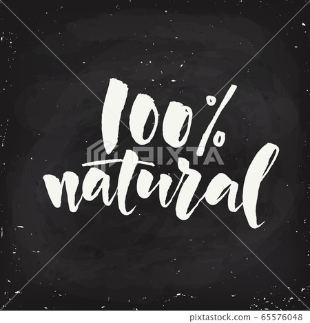 Eco lifestyle natural calligraphy hand written... - Stock Illustration ...