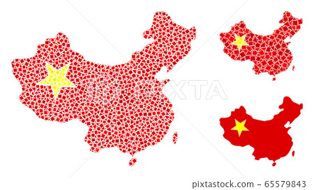 Humpy China Map Icon Mosaic - Stock Illustration [65579843] - PIXTA