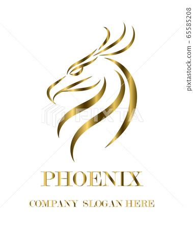 Goldline Logo Gold Line Art Vector Logo Of Heron Stock Vector