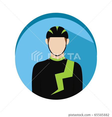 Isolated cyclist icon - Stock Illustration [65585882] - PIXTA
