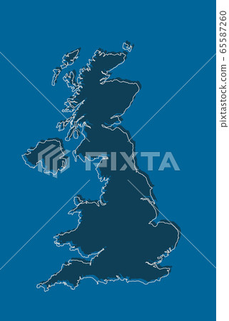 Creative map country United Kingdom, UK, Britain - Stock Illustration ...