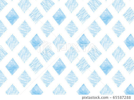 Rhombus_Pattern_Light blue_Watercolor - Stock Illustration [65587288 ...