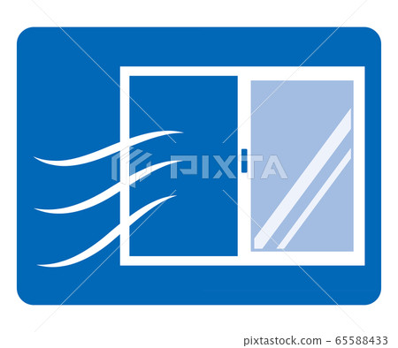 Ventilation window icon blue - Stock Illustration [65588433] - PIXTA