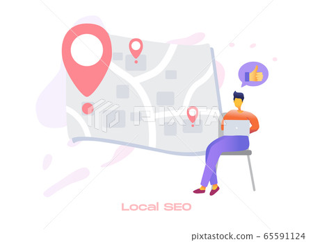 Local SEO icon for search engine optimization... - Stock Illustration ...