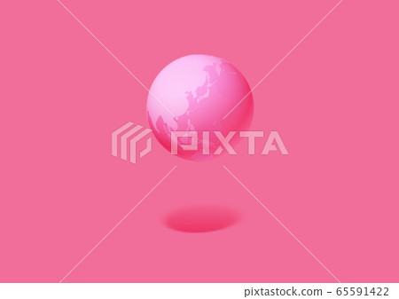 Pink background and pink earth - Stock Illustration [65591422] - PIXTA