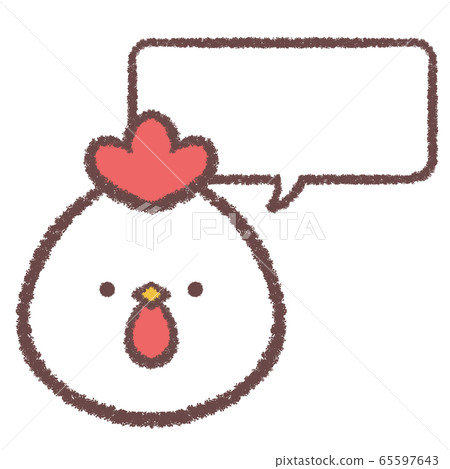 Chicken announcement speech bubble - Stock Illustration [65597643] - PIXTA