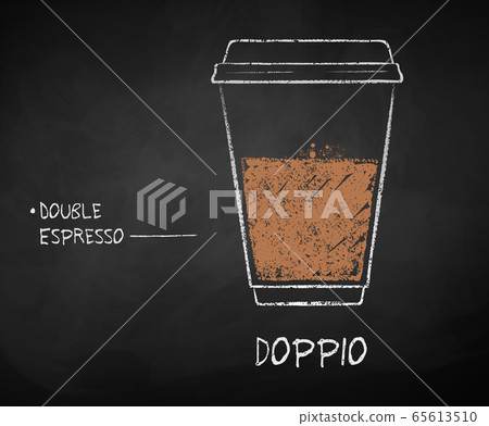 Doppio coffee recipe-插圖素材 [65613510] - PIXTA圖庫