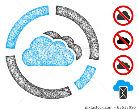 Cloud Diagrams Web Vector Mesh Illustration - Stock Illustration ...