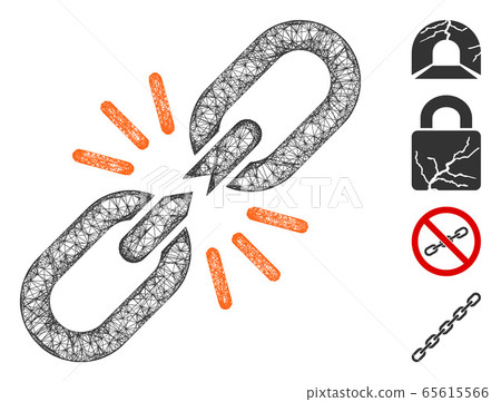 Break Chain Link Web Vector Mesh Illustration - Stock Illustration ...