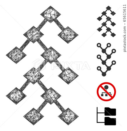 Binary Tree Web Vector Mesh Illustration - Stock Illustration [65615611] - PIXTA