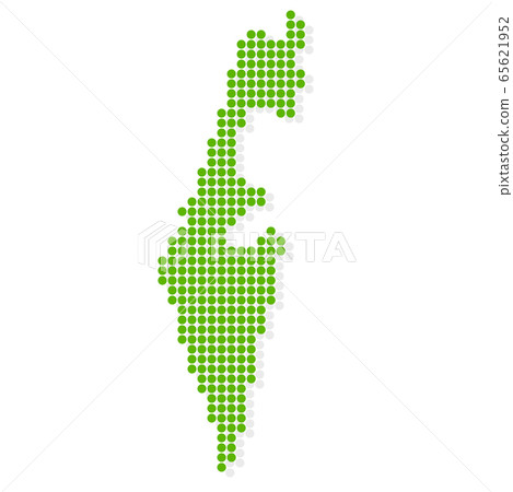 Israel map green icon - Stock Illustration [65621952] - PIXTA
