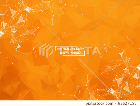 Abstract Orange Polygonal Space Background with - Stock Illustration ...