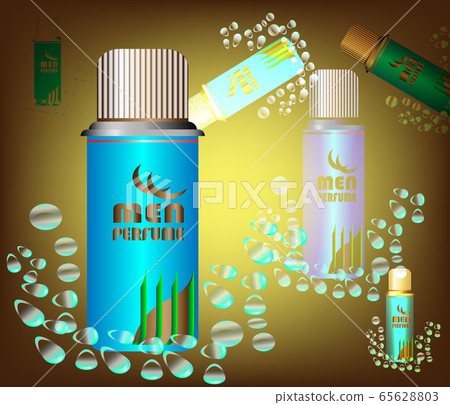 Fresh perfume bottle design background - Stock Illustration [65628803 ...