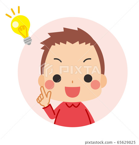 Cute boy icon that inspired the idea - Stock Illustration [65629825 ...